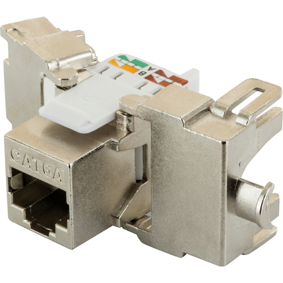 SCHWAIGER Netzwerk Zubehör, Keystone CAT6a 180 Grad C werkzeuglos ...