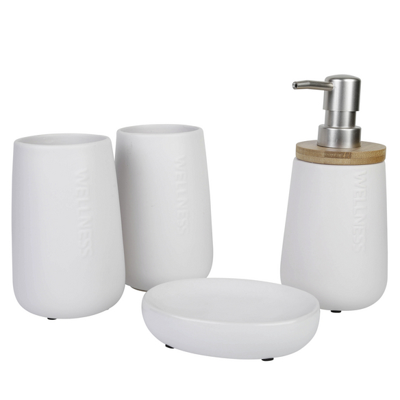 Axentia Bad-Accessoire-Set »Bonja«, Keramik, weiß - hagebau.de