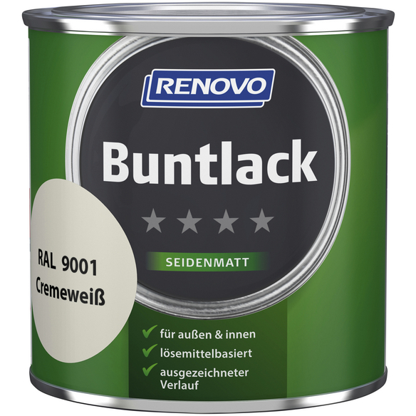 RENOVO Buntlack seidenmatt, cremeweiß RAL 9001 - hagebau.de RENOVO Buntlack seidenmatt, cremeweiß RAL 9001 - hagebau.de