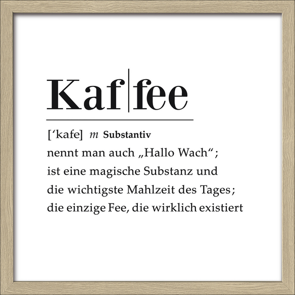 Pro Art Gerahmtes Bild »Kaffee Definition«, Rahmen: Holzwerkstoff ...