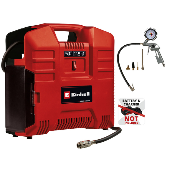 EINHELL Kofferkompressor »Power X-Change«, TE-AC 36/8 Li OF Set-Solo, max. Luftmenge: 90 l/min ...