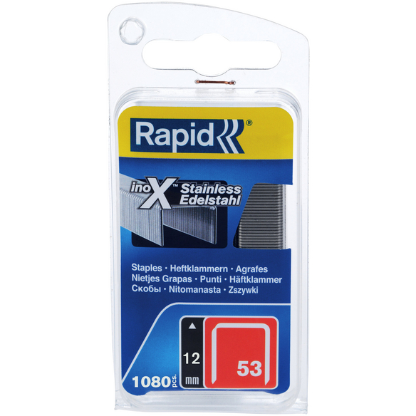 RAPID Tackerklammern, 12 mm, Heftklammer Typ 53, 1080 St., in ... RAPID Tackerklammern, 12 mm, Heftklammer Typ 53, 1080 St., in ...