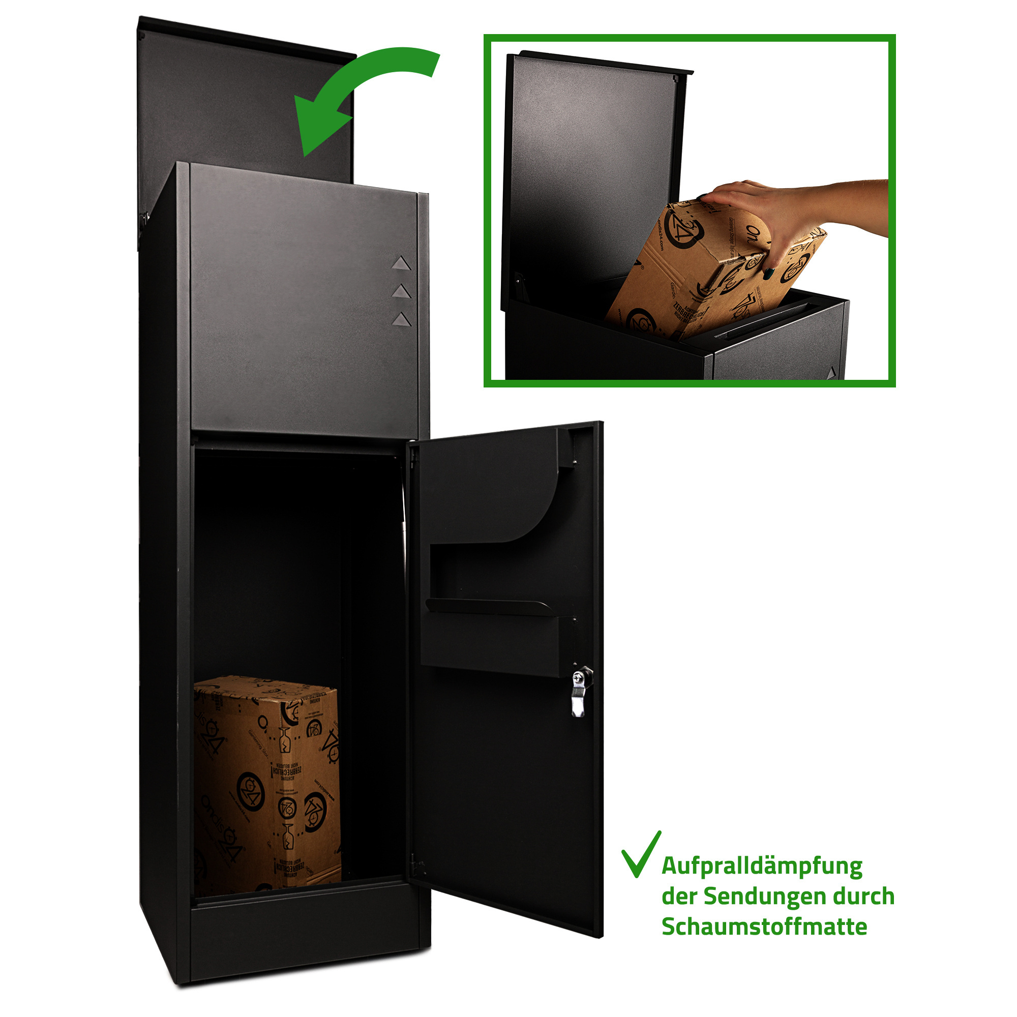 Ondis24 Paketbox, BxHxT: 40 x 119 x 39 cm, Metall/Edelstahl - hagebau.de