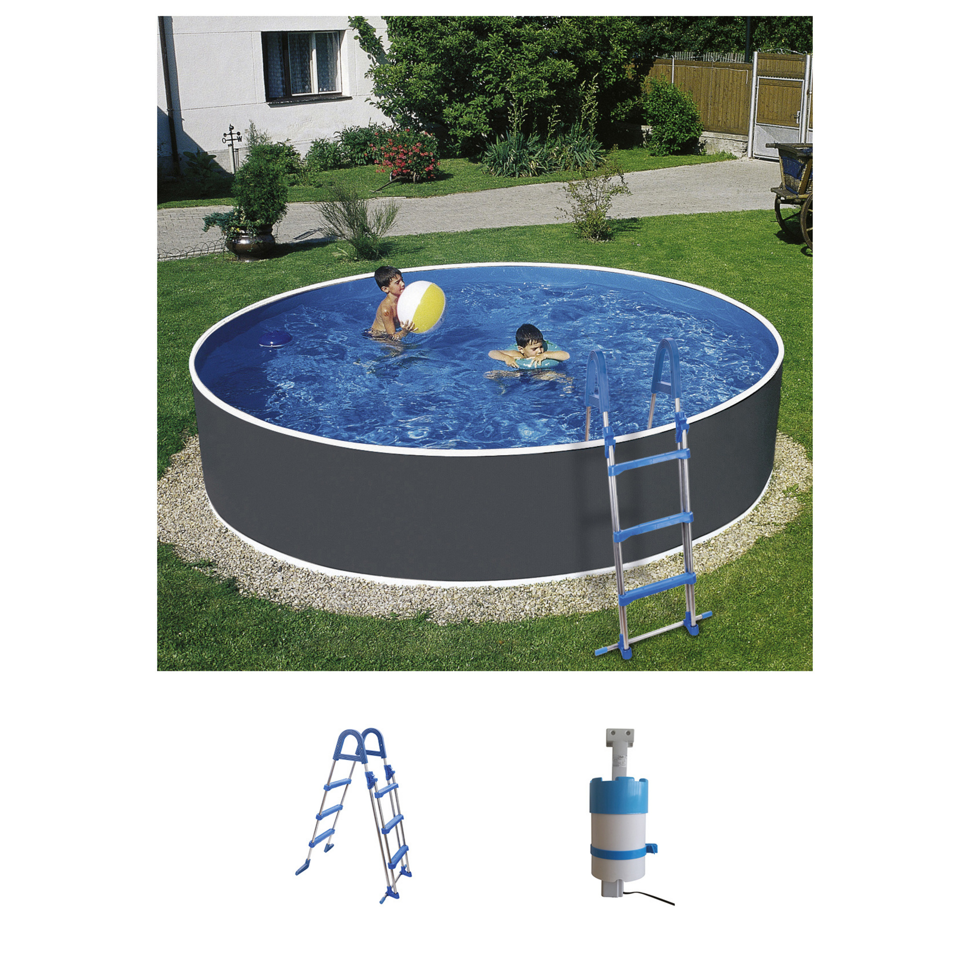 MYPOOL Rundpool, grau, ØxH: 360 x 90 cm - hagebau.de