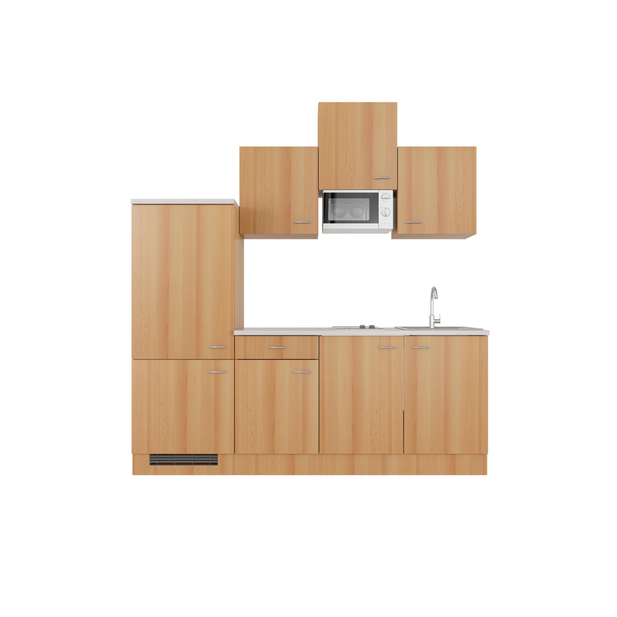 Flex-Well Singleküche, mit E-Geräten, Gesamtbreite: 210 cm ...