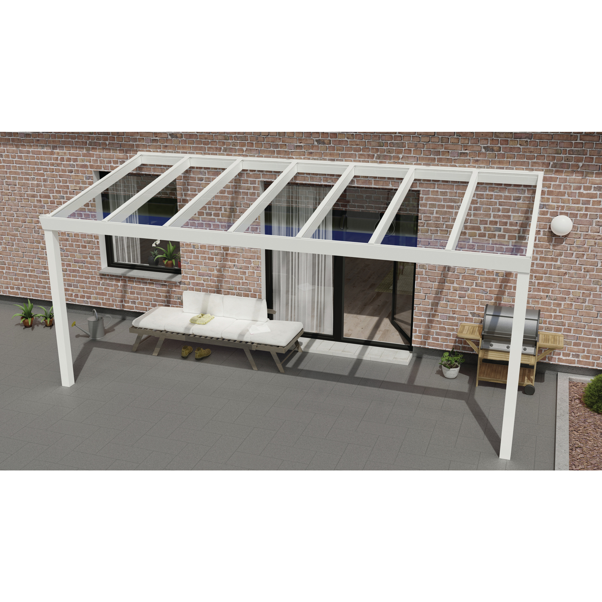 GARDENDREAMS Terrassenüberdachung »Expert«, BxT: 500 x 300 cm, weiß ...