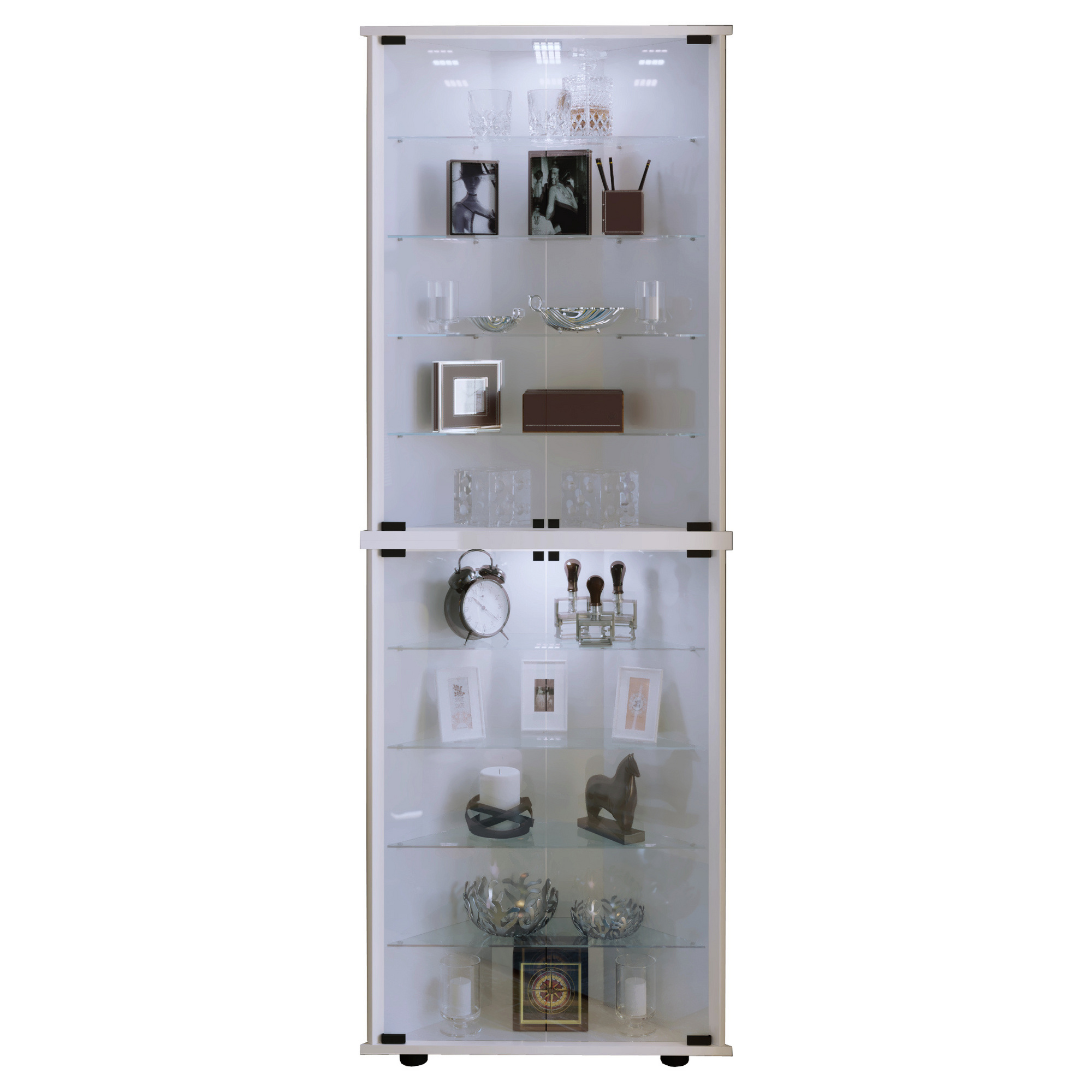 VCM Vitrine »Vecko Maxi«, BxH: 67,5 x 176 cm, Holzwerkstoff/Glas ...