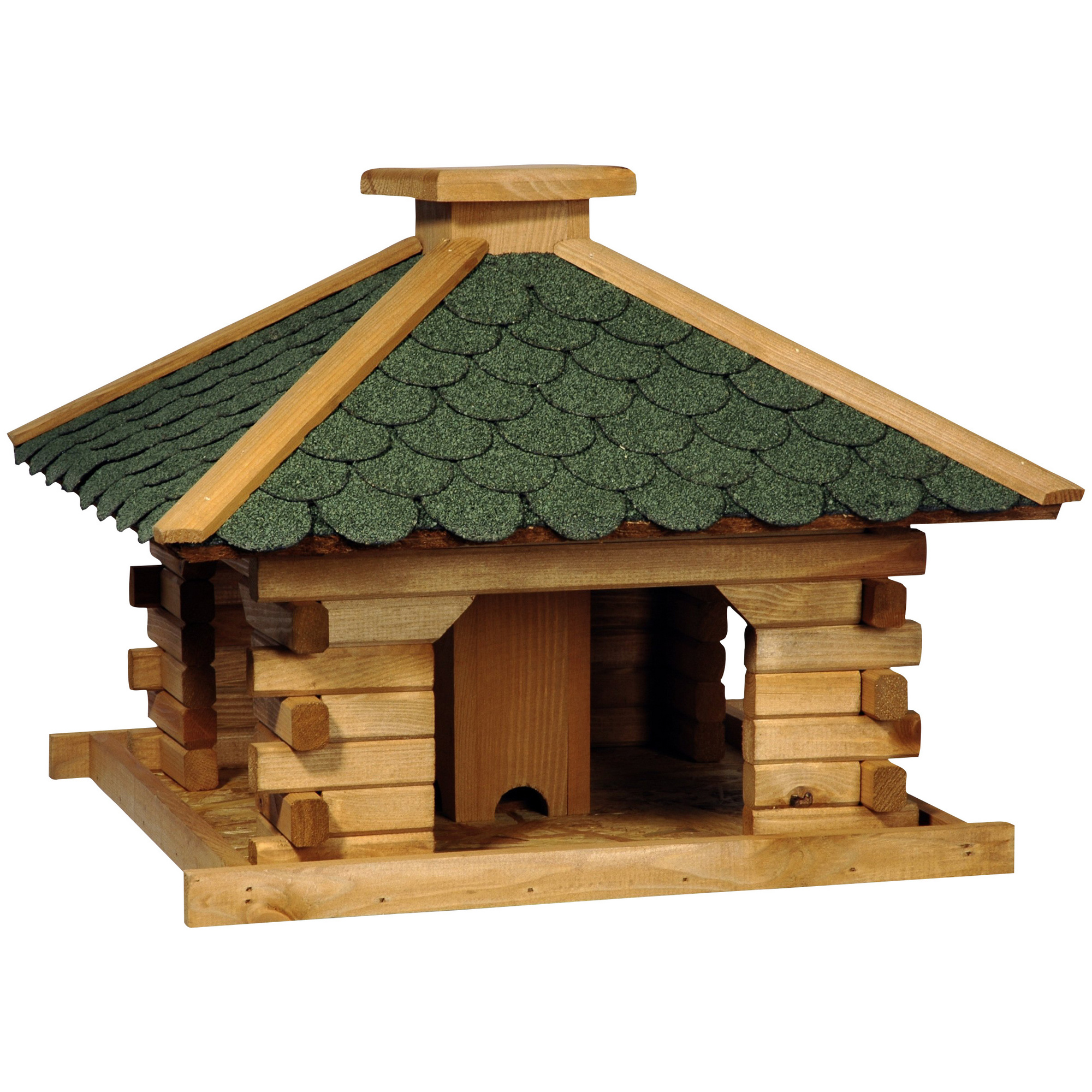 DOBAR Vogelfutterhaus, Birkenholz, grün, für Wildvögel - hagebau.de