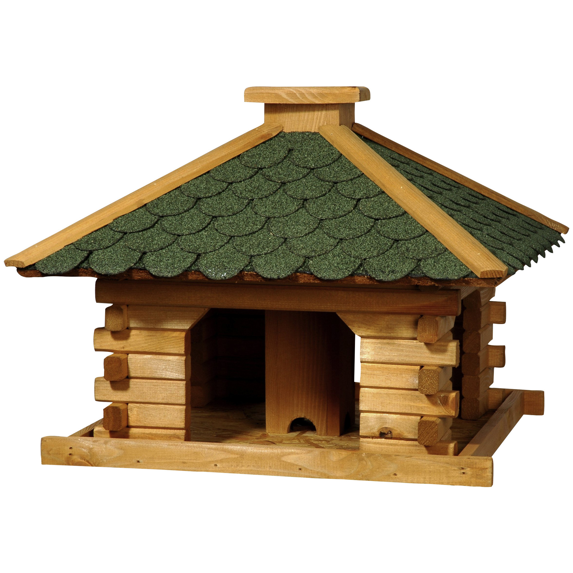 DOBAR Vogelfutterhaus, Birkenholz, grün, für Wildvögel - hagebau.de