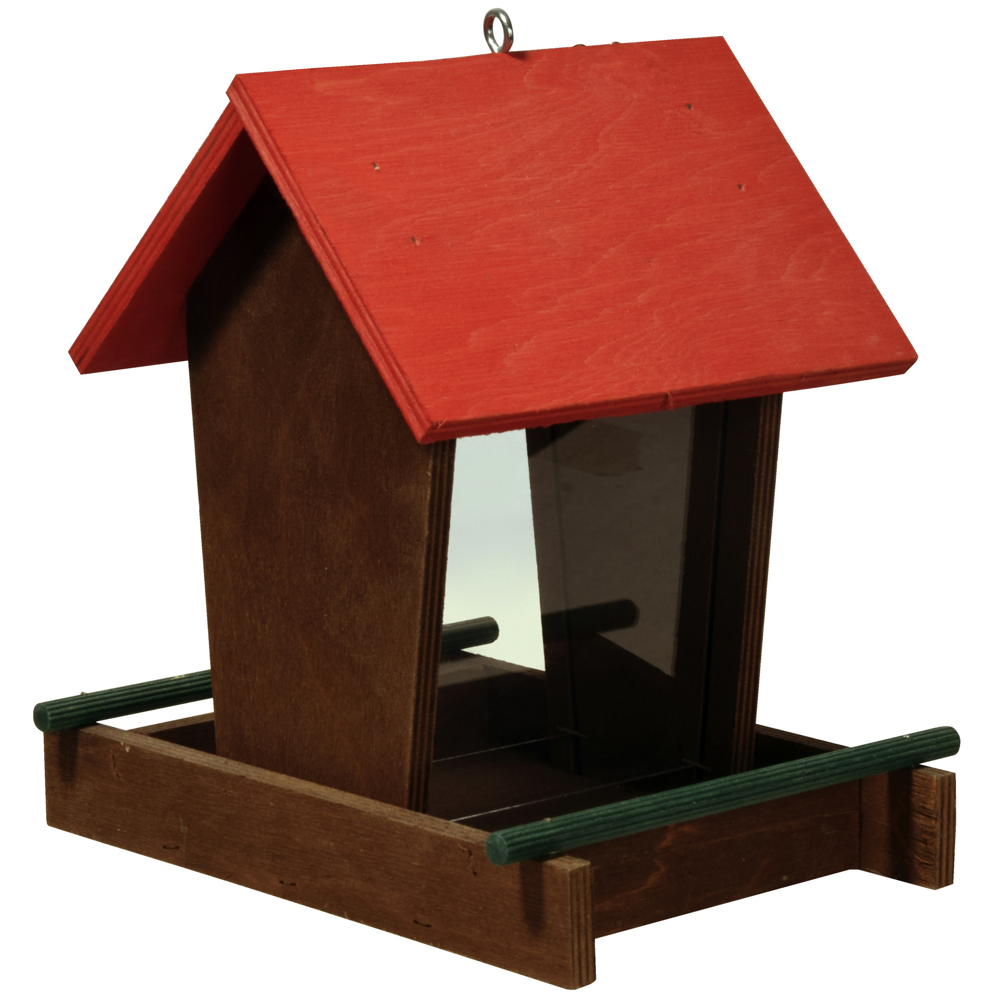 DOBAR Vogelfutterspender, Holz/Acrylglas, braun/rot/grün - hagebau.de