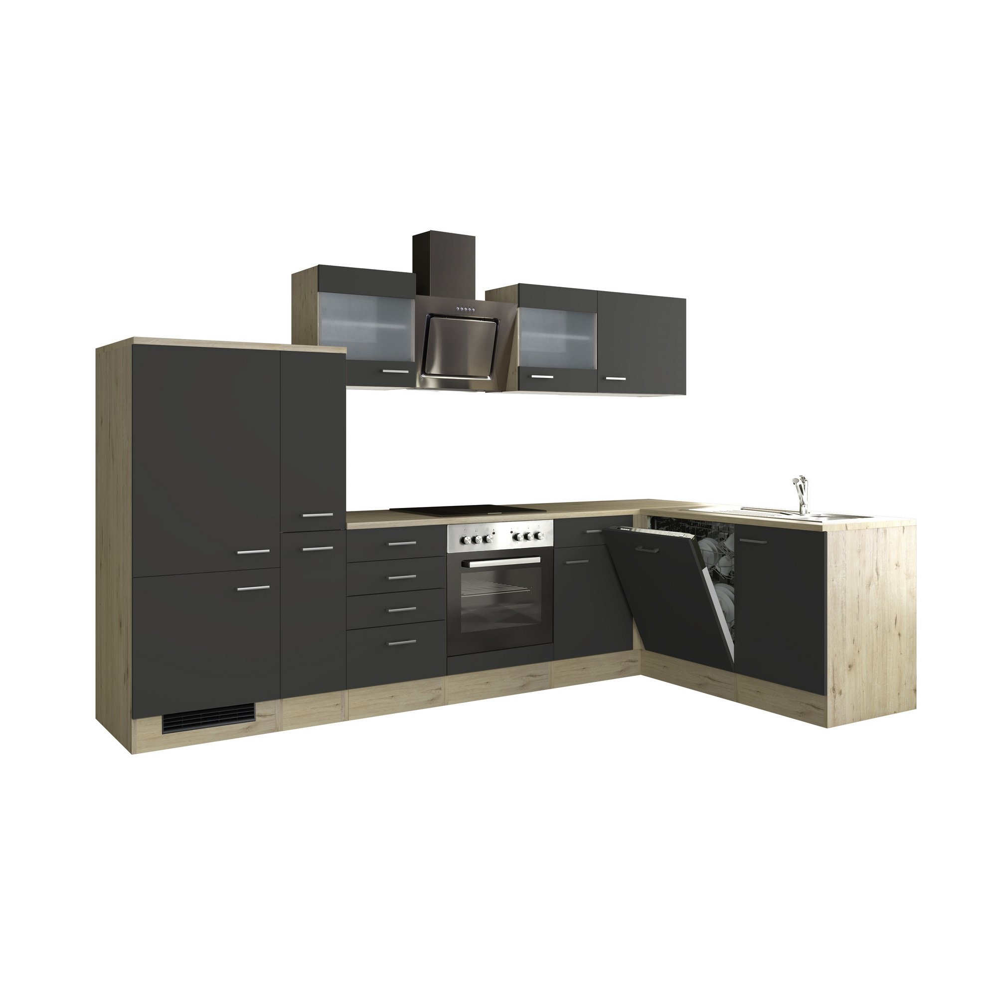 Flex-Well Winkelküche »Morena«, mit E-Geräten, Gesamtbreite: 310 cm ...