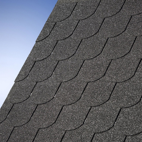 RENOVO Biberschwanz-Dachschindeln, Bitumen, schwarz, Paketinhalt: 2 m² ...
