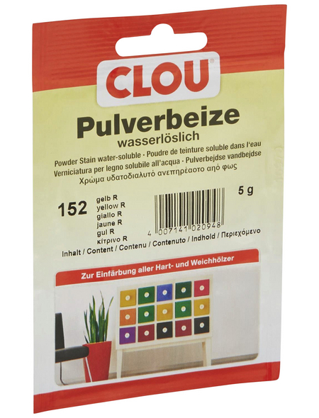 CLOU Holzbeize, Gebindegröße: 5 g, gelb - Hagebau.de
