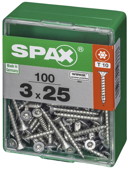 SPAX Universalschraube, T-STAR plus, 100 Stk., 3 x 25 mm - Hagebau.de