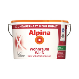 ALPINA Wandfarbe »Wohnraumweiß«, 12 l, weiß - Hagebau.de